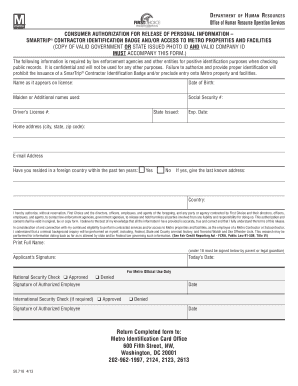 Fillable Online Consumer Authorization for Release of Personal ...