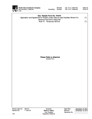 Fillable Online Gas Sample Form No. 79-875 Application and Agreement ...