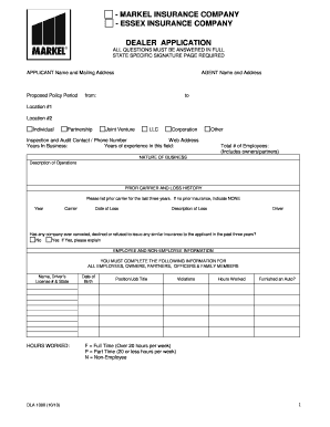 Fillable Online - MARKEL INSURANCE COMPANY Fax Email Print - pdfFiller