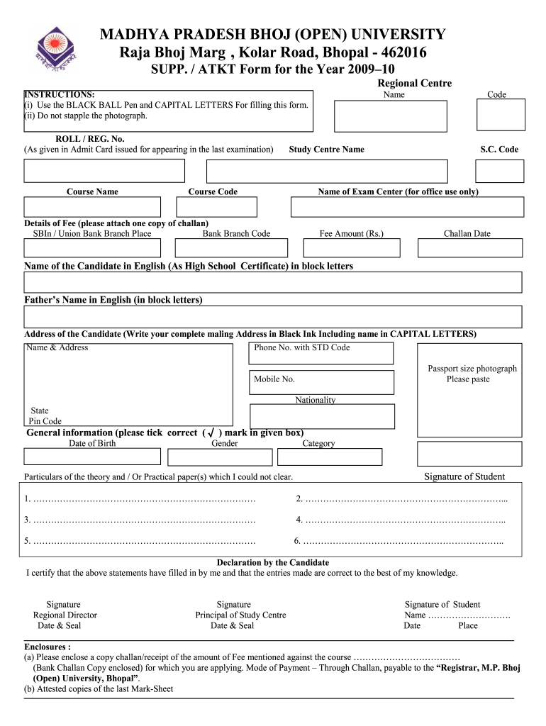 Mp Bhoj Abc Form Pdf Fill Online Printable Fillable Blank PdfFiller