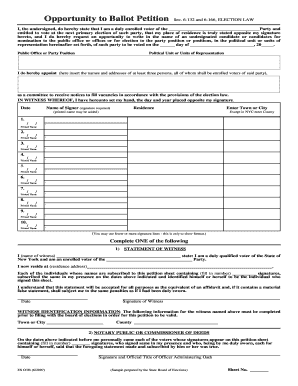 Opportunity To Ballot Petition Sec - Fill and Sign Printable Template ...