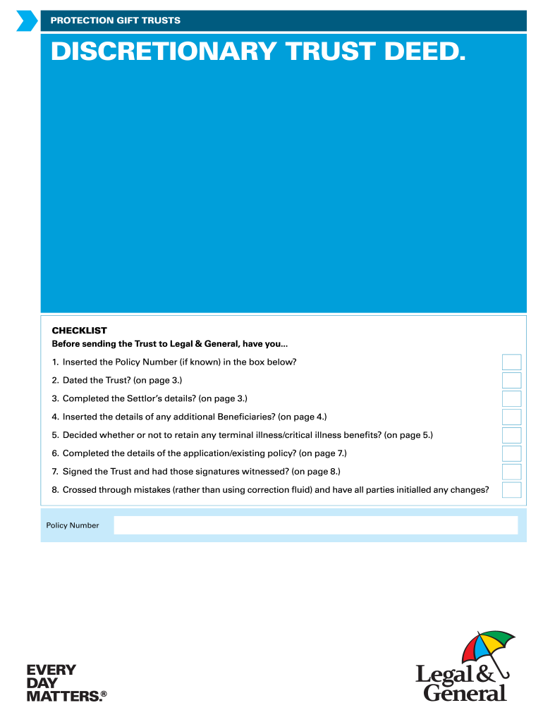Discretionary trust template uk: Fill out & sign online | DocHub