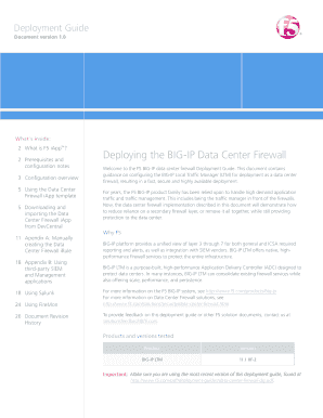 Fillable Online Deploying the BIG-IP Data Center Firewall - F5 Networks Fax Email Print - pdfFiller