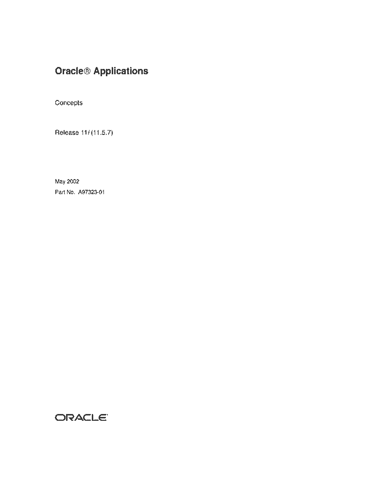 Fillable Online Oracle Applications Oracle Documentation Fax Email Print Pdffiller