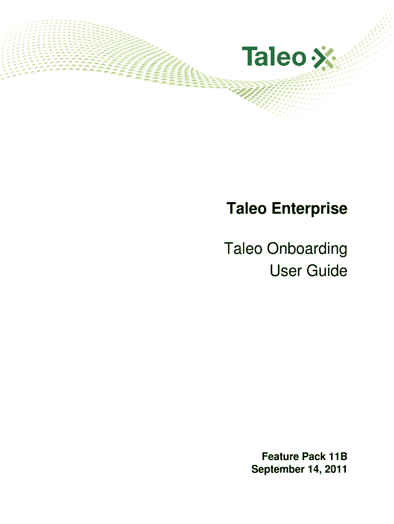 Fillable Online Taleo Onboarding User Guide Fax Email Print - pdfFiller