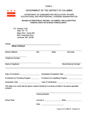 Fillable Online Verification of School Enrollment Fax Email Print ...