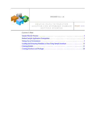 Fillable Online Getting Started with Oracle Data Integrator Adapter for Essbase Fax Email Print ...