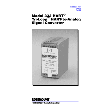 Fillable Online hart tri loop 333 manual Fax Email Print - pdfFiller
