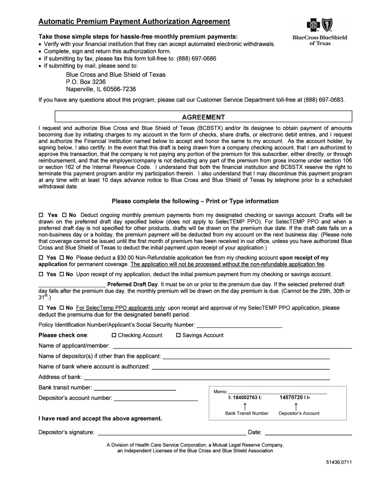 Fillable Online Automatic Premium Payment Authorization Agreement Fax Email Print - pdfFiller