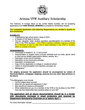 Fillable Online lavfwaz AZ VFW Scholarship Application Requirementsdoc ...