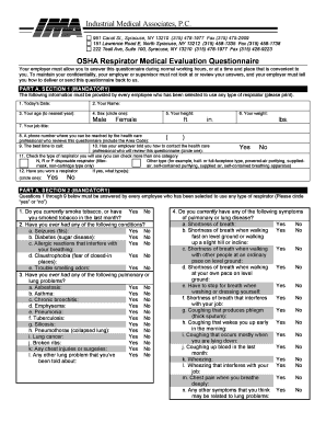 Respiratory Questionnaire Forms - Fill Online, Printable, Fillable ...