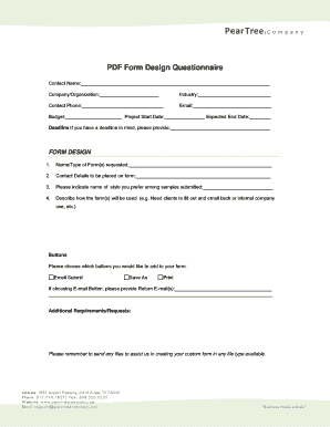 Fillable Online Pdf Form Request Questionnaire Fax Email Print - pdfFiller