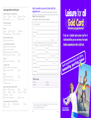 Gold Card Application Form - South Lanarkshire Leisure And Culture ...