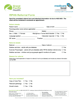 Fillable Online gph org RPHS Referral Form - Grand Pacific Health - gph ...