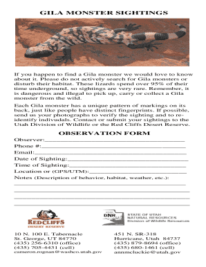 Ghila Monster - Fill Online, Printable, Fillable, Blank | pdfFiller