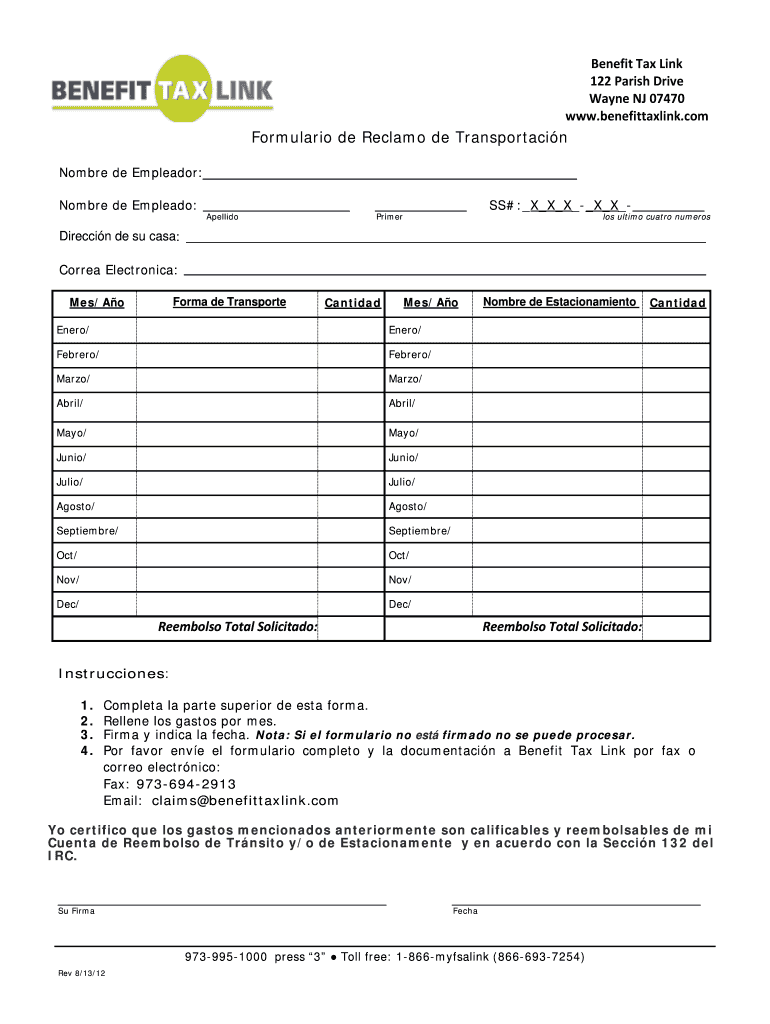 Fillable Online Spanish Medical Claim Form Fax Email Print - pdfFiller