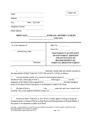 Fillable Online co mineral mt Packet Q281GENERIC052215 Step Parents ...