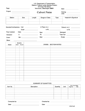 Fillable Online wfl fhwa dot InForms - culvertmwpf Fax Email Print ...