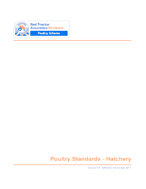 Fillable Online assuredfood co Poultry Standards - Hatchery - Assured ...