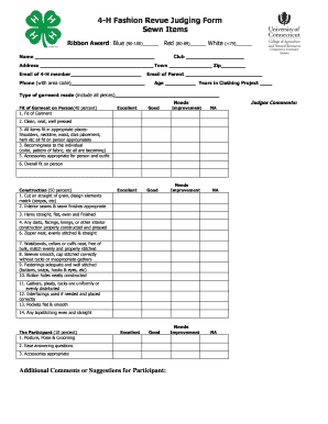 Fillable Online newlondoncounty4h uconn 4-H Fashion Revue Fax Email ...