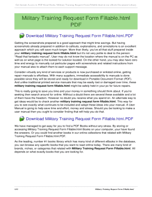 Military Training Request Fillable - Fill Online, Printable, Fillable ...
