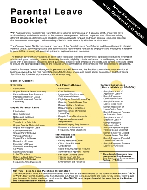 Fillable Online Parental Leave Booklet - Business SA Fax Email Print ...