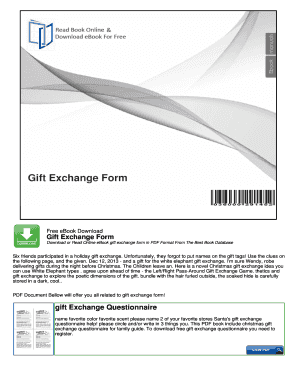 Fillable Online Gift Exchange Form - UrsDocCom Fax Email Print - pdfFiller