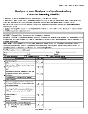 Fillable Online Headquarters and Headquarters Squadron Academy Command ...