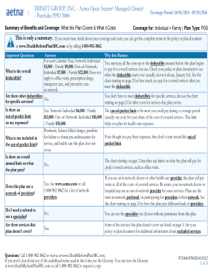 Fillable Online TRINET GROUP INC Aetna Open Access Managed Choice Fax ...