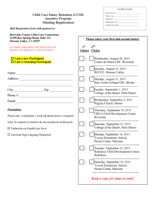 Fillable Online riversidechildcare PEP Registration Form Fax Email ...