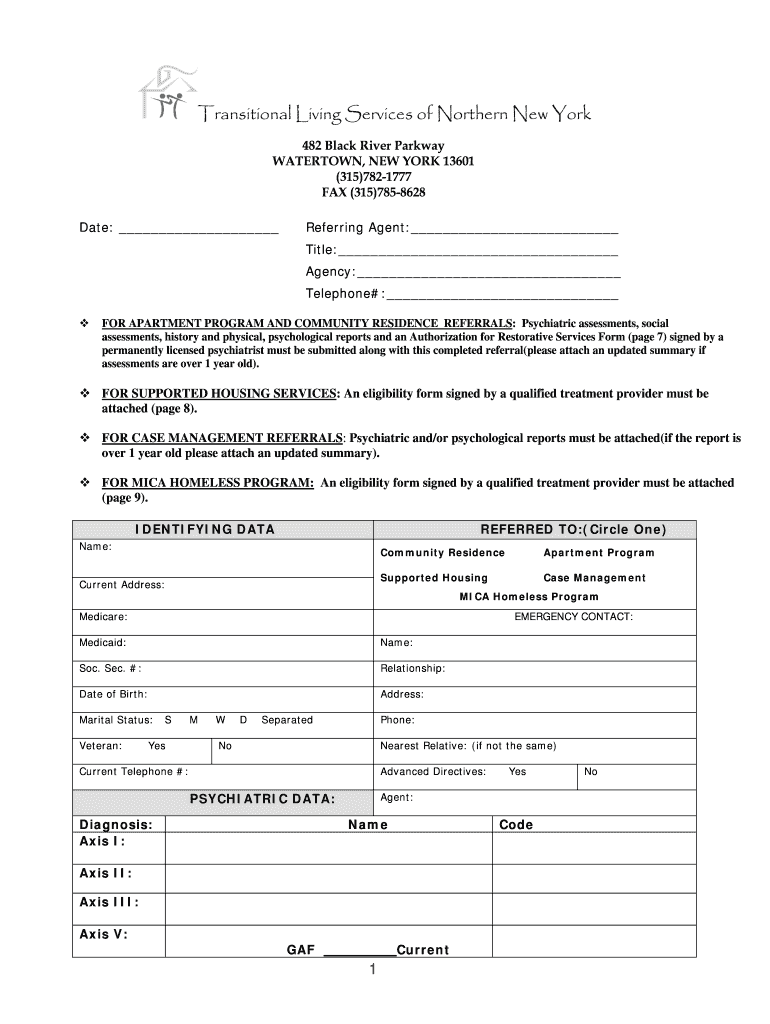 Fillable Online 482 Black River Parkway Fax Email Print - pdfFiller