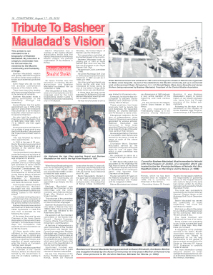 Fillable Online Tribute To Basheer Fax Email Print - pdfFiller