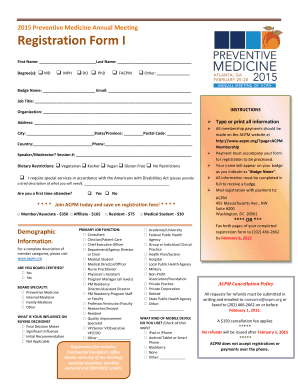 Fillable Online preventivemedicine2015 2015 Preventive Medicine Annual ...