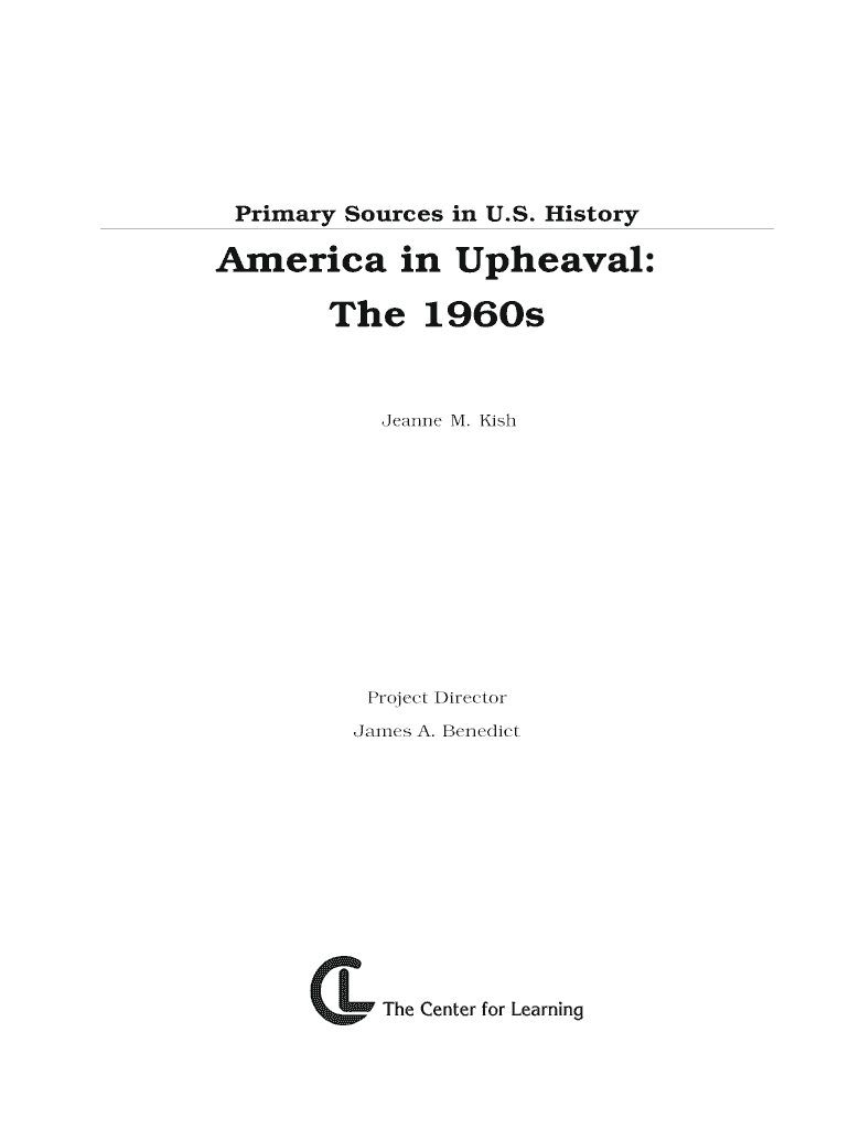 Fillable Online centerforlearning Primary Sources in US History America ...