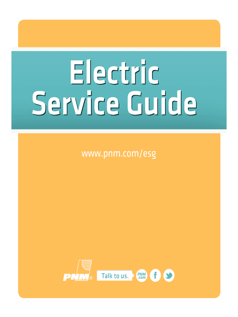 Fillable Online Electric Service Guide - PNM Fax Email Print - pdfFiller