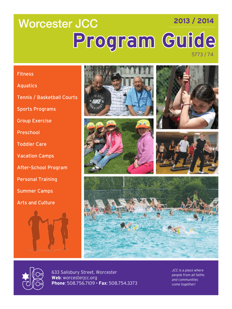 Fillable Online worcesterjcc Worcester JCC Program Guide - worcesterjcc ...
