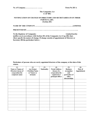 Fillable Online No of Company Form No 203 A The Companies Act Fax Email ...
