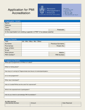 Fillable Online PMI HouseApplication for PMI Accreditation Fax Email ...