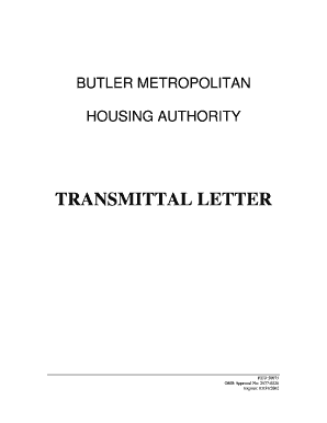 Fillable Online hud TRANSMITTAL LETTER - US Department of Housing and ...