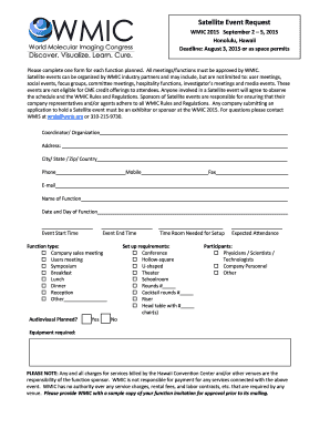 Fillable Online wmis Satellite Event Request - World Molecular Imaging ...