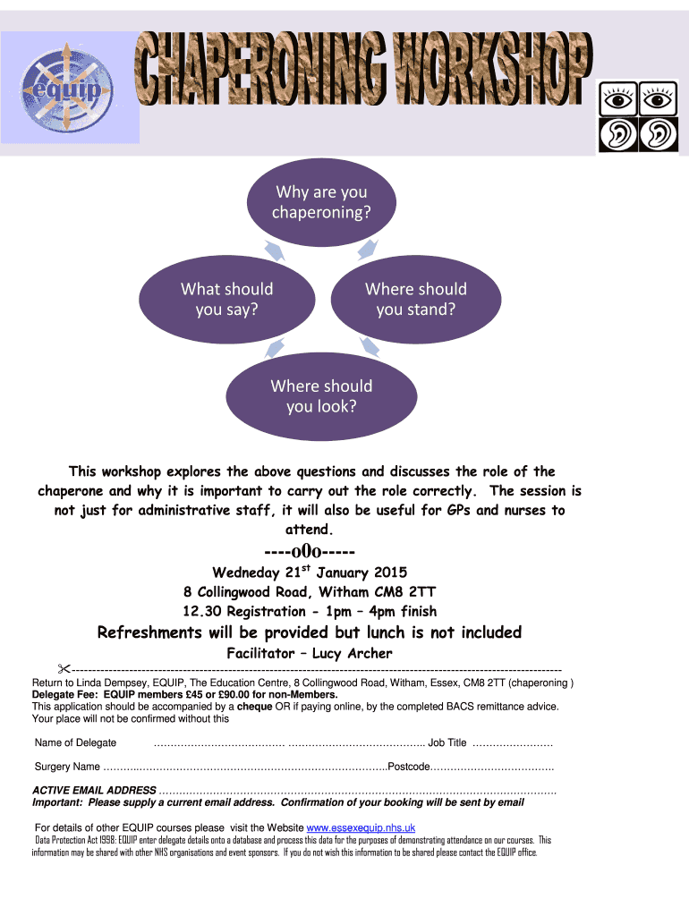 Fillable Online essexequip nhs Why are you chaperoning What should ...