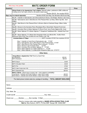 Fillable Online matc MATC ORDER FORM Fax Email Print - pdfFiller