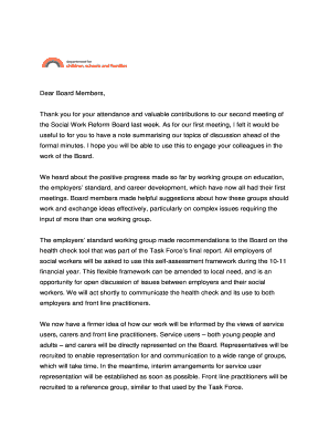 Dear Board Members Letter - Fill Online, Printable, Fillable, Blank ...