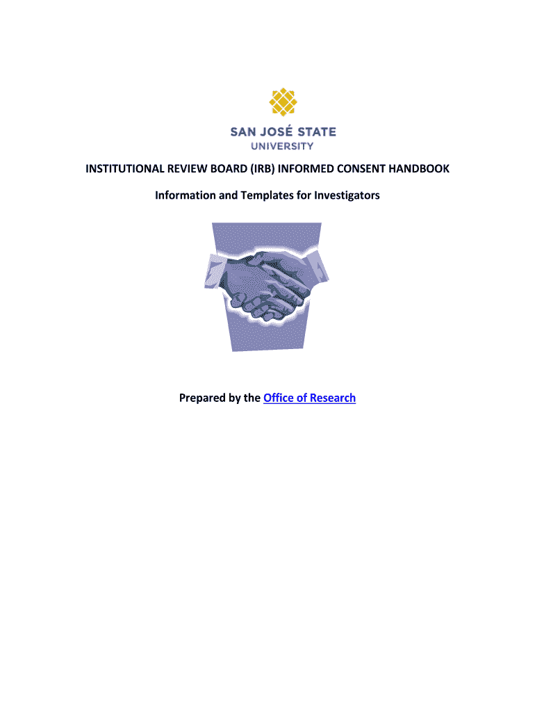 Fillable Online sjsu Irb-consent-handbookpdf - sjsu Fax Email Print - pdfFiller