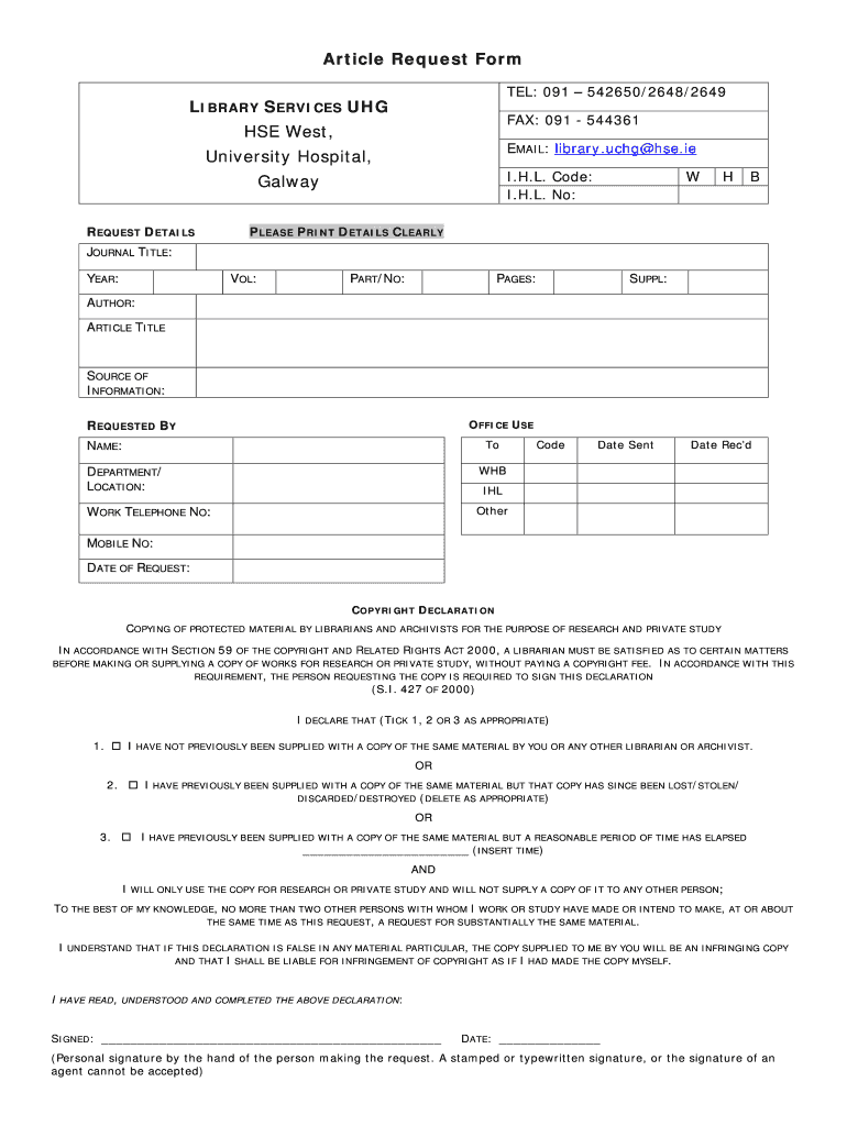 Fillable Online hselibrary Uhg Ill Request Formdoc Fax Email Print ...