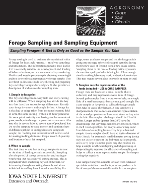 Fillable Online store extension iastate Forage Sampling and Sampling ...