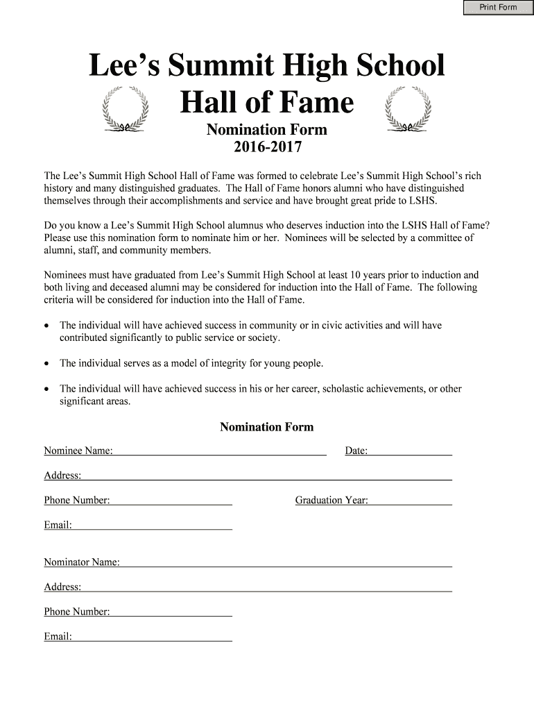 Fillable Online lshs lsr7 Lees Summit High School Fax Email Print ...