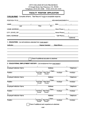 Fillable Online ccsf Application-faculty-formpdf20061107 Fax Email ...