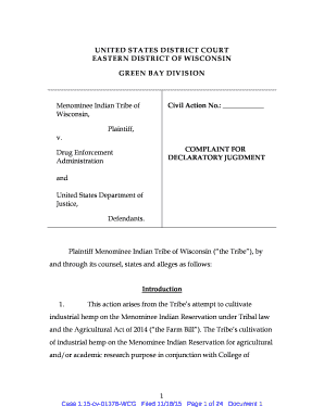 Fillable Online Doc 1 Complaint for Declaratory Judgment - Turtle Talk ...