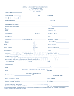 Fillable Online Child-Patient-Medical-Formpdf Fax Email Print - pdfFiller
